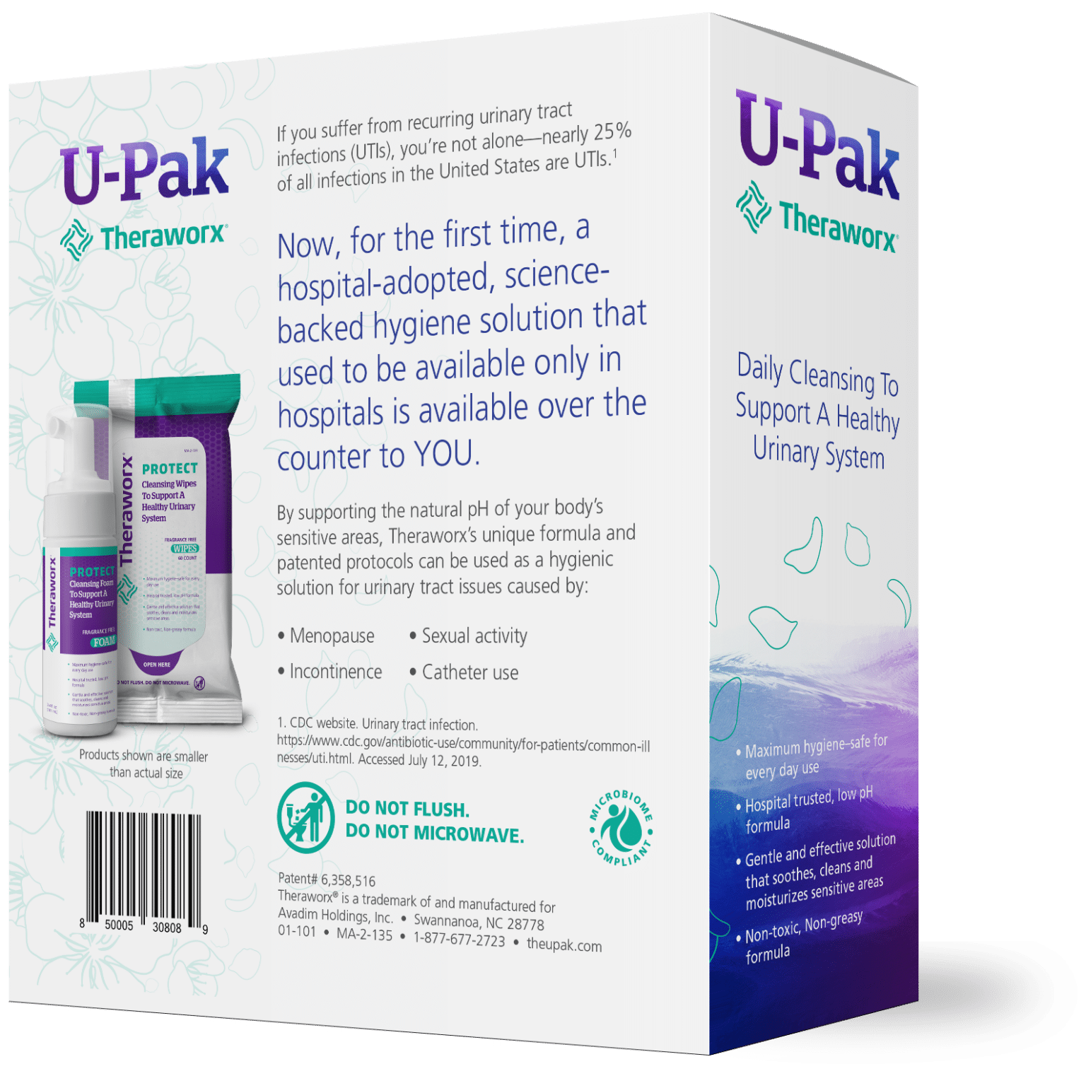 Theraworx U-Pak Urinary Wipes & Foam | Theraworx